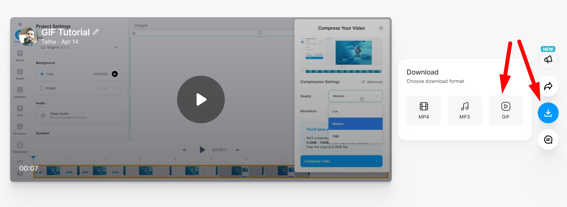 How to Compress a GIF Using VEED (Without Losing Quality)